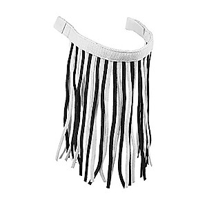 Horze Lightweight Soft Non-Irritant Fringe Fly Veil | Easily Attaches to Halter - Black - One Size