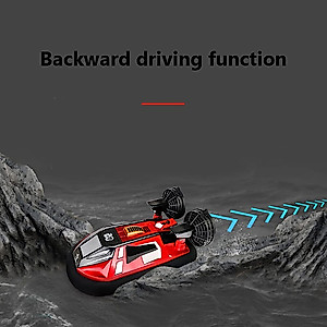 QAQQVQ Remote Control Hovercraft Boat for Land and Water 2.4 GHz Radio Control Amphibious Vehicle Toy with Double Power, 1:10 Electric Watercraft RC Racing Boat Gifts for Boys Girls