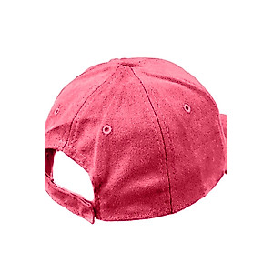 Diona J Faux Leather Woman Man Baseball Cap Hat Snap back (Dark Pink)