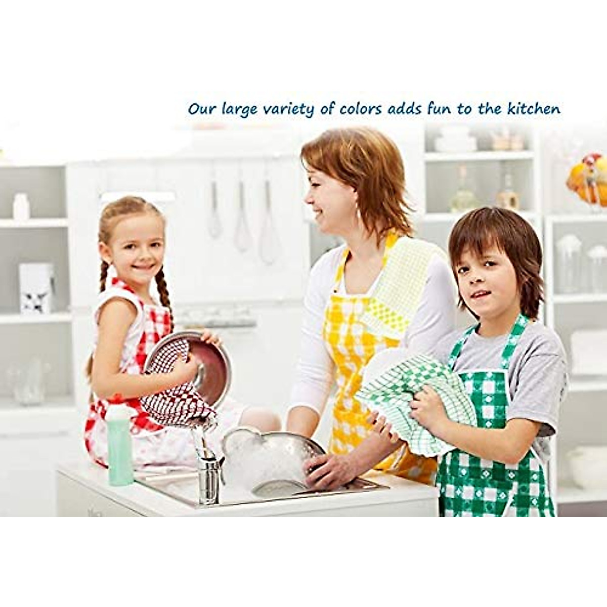 SIMPLI-MAGIC 79327 Kitchen Towels, Dish Towels, 16" x 27", 6 Pack