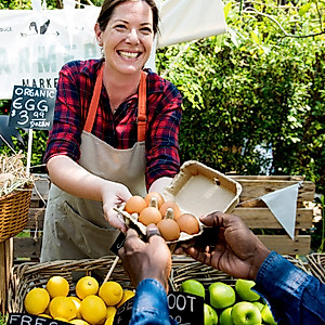 Sieral 100 Pcs Paper Egg Cartons Bulk for Chicken Eggs Blank Pulp Fiber Egg Tray Holder Reusable Empty Egg Storage Containers for Farm Market Kitchen Camping Picnic Easter DIY(6 Count)