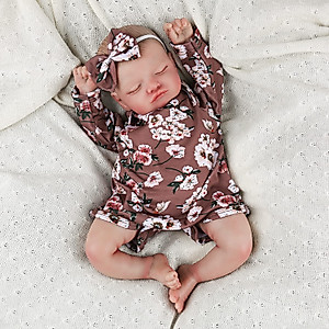 Kaydora Reborn Baby Girl Dolls - 20 inch Lifelik Newborn Baby with Realistic Veins for Kids Age 3 +, Brown