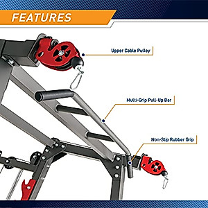 Marcy Smith Machine Weight Bench Home Gym, For Full Body Workout, Training System, Black SM-4903