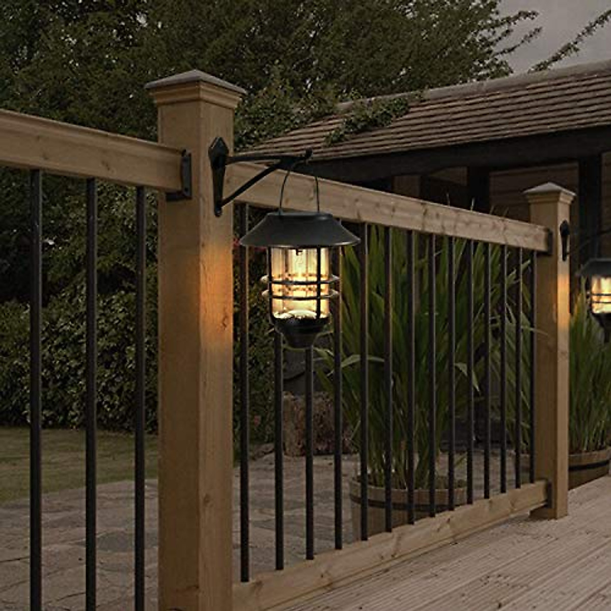 VEEBOOD 2 Piece 6" Outdoor Indoor Lantern Hooks for Wall Hanging Bug Zapper Hummingbird Feeder, Black