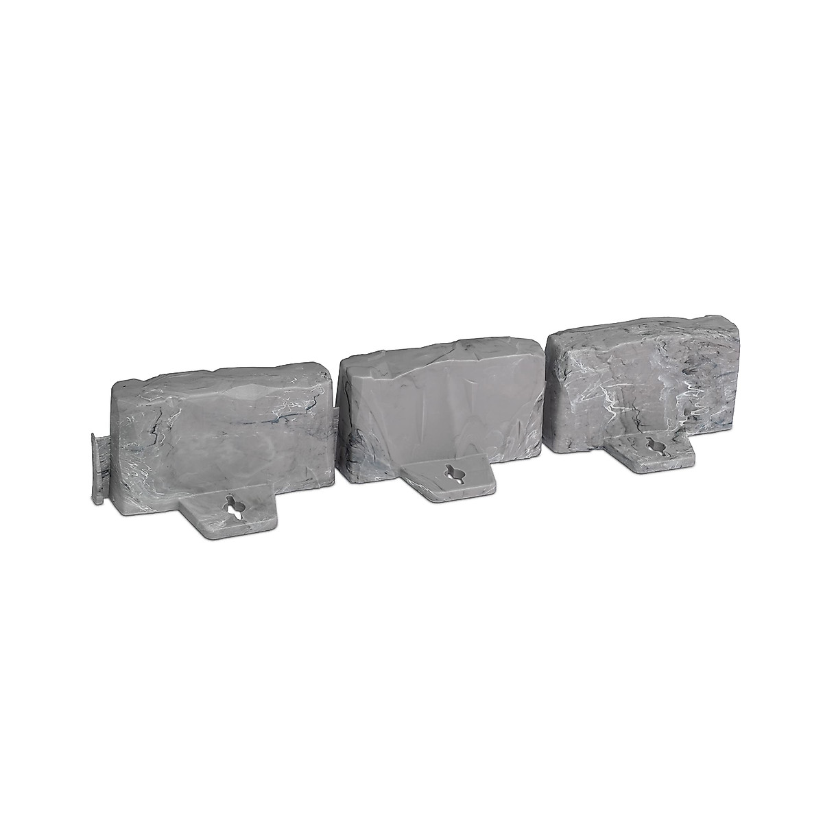 EasyFlex No-Dig Landscape Edging with Anchoring Spikes, 2.7 in Tall Decorative Stone-Look Garden Border, 15 Foot Kit, Slate Gray & Tall Wall No-Dig Landscape Edging, 90' kit