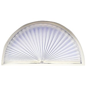 Redi Shade No Tools Original Arch Light Filtering Pleated Fabric Shade White, 72 in x 36 in