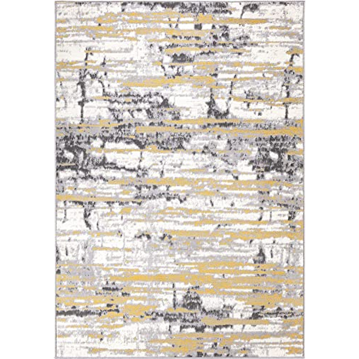 Rugshop Darwin Vintage Abstract Modern Area Rug 7'10" x 10' Yellow