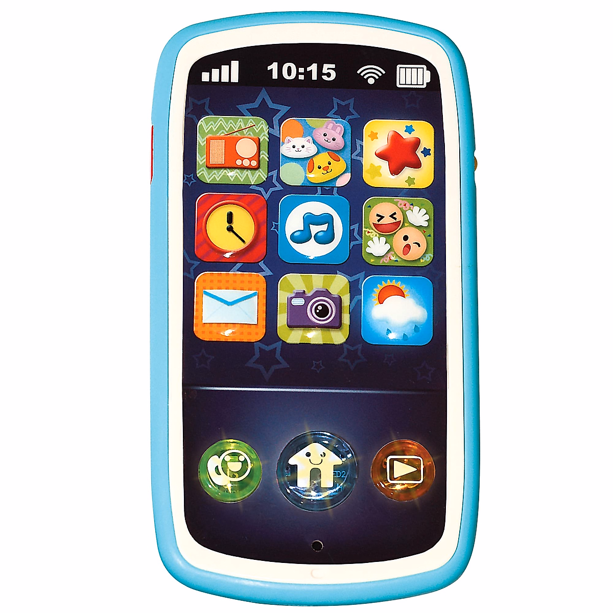 Baby Phone Toy with Record & Playback Features - Musical, Interactive and Educational Cell Phone Toddler Toys with 12 Smart Light Up Buttons - Learning Phones for Kids 6+ Months – ASTM Certified