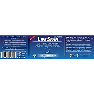 LifeSpan Systemic Enzymes for Dog Arthritis, Mobility, and Pain Relief