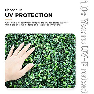 LHY 12 Pcs Grass Wall Backdrop, 20"x20" Boxwood Panels, UV-Proof Greenery Wall Panels Green Wall Panels Boxwood Hedge Wall Grass Backdrop Wall Outdoor Indoor, Backyard/Garden/Fence/Wedding Decor