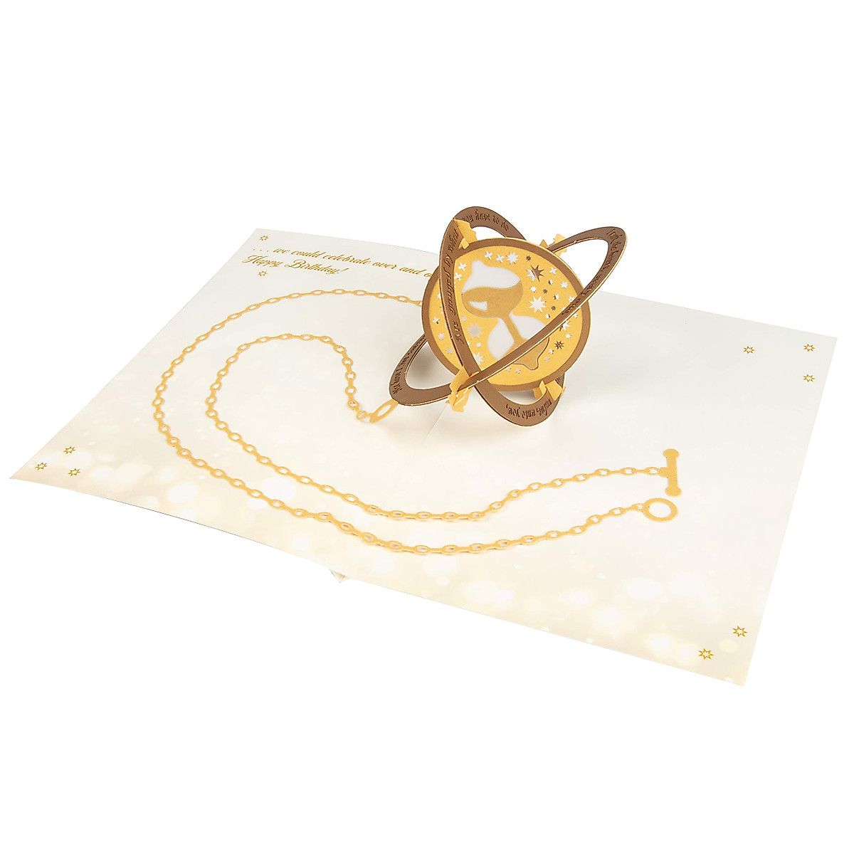 Harry Potter Time Turner Pop-Up Birthday Greeting Card - If I had a Time-Turner, We Could Celebrate Over and Over - Handcrafted Pop Up Card Gift - For Kids, Teens & Adults - 5 x 7