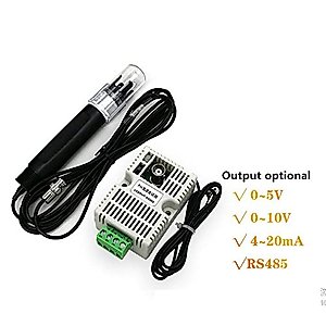 Jieotwice PH Temperature Transmitter Detection Sensor Module RS485/4-20mA/0-10V/0-5V Output with Electrode (0-10V)