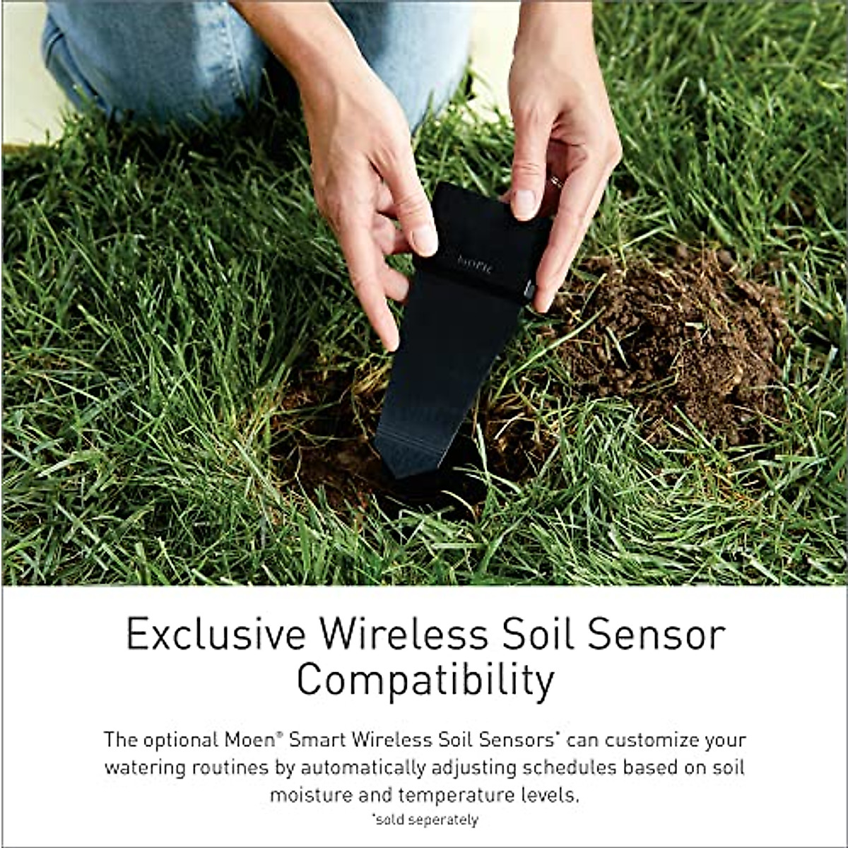 Moen WICNT008G1USA 8-zone Smart Sprinkler Controller, WI-FI Connectible, Automatic Water Timer, Smart Irrigation System, Scheduling, Adjustable, Shutoff, Easy to Install
