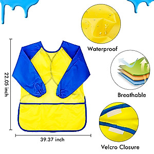 Washable Finger Paint Set, Shuttle Art 46 Pack Kids Paint Set with 14 Colors(60ml) Finger Paints, Brushes, Finger Paint Pad, Sponge, Palette, Smock, NonToxic for Toddlers Home Activity Early Education