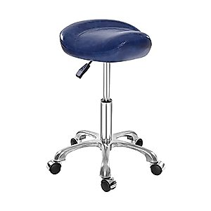 Lilfurni Saddle Stool Rolling Chair,Pneumatic Height Adjustment Stool with Wheels for Salon,Home,Office