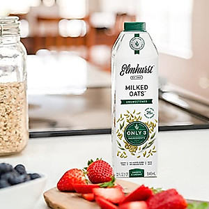 Elmhurst 1925 Milked Oats Unsweetened Oat Milk, 32 Ounce (Pack of 6)