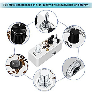 Amuzik Guitar Compressor Effect Pedal Analog Vintage Ultimate Compression 2 Modes Comp Effect Pedals for Electric Guitar True Bypass