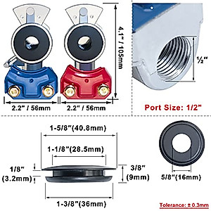 boeray Universal Glad Hands for Semi Trailers, Airline Brake Gladhands for tractor trailer, with Extra 2pcs Replaced Glad Hand Seals