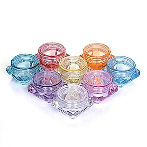 Primst 16pcs DIY Painting Tool Glue Clay Wax Holder Storage Container,Diamond Drilling Mud Painting Storage Bottle for DIY Art Craft (Diamond Shape,16pcs)