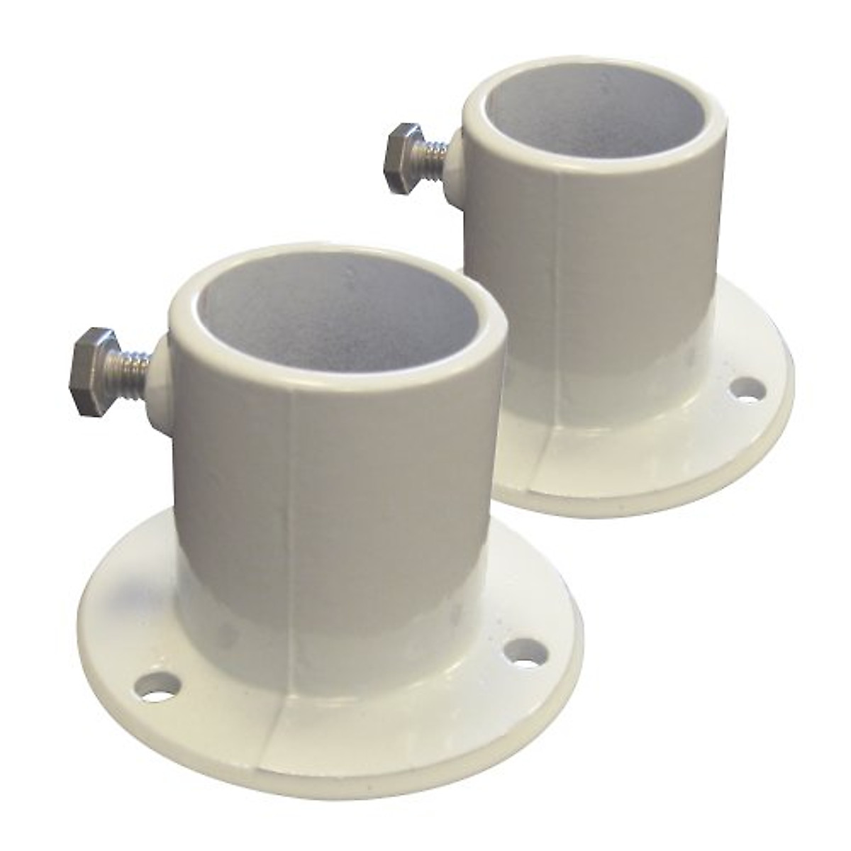 Blue Wave NE1228PR Aluminum Deck Flanges for Above Ground Pool Ladder, Pair,3.5 x 3.5 x 2.5 inches