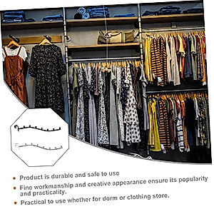 Zerodeko 2pcs Clothes Hook Metal Clothes Rack Peg Board Hooks Heavy Duty Clothes Hanger Rack Rolling Clothes Rack Closet Rod Storage Organizer Heavy Duty Coat Hook Hooks for Hanging Clothes