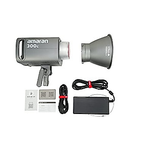 Aputure Amaran 300c RGB COB Video Light Bowen Mount 2,500K to 7,500K CCT with G/M Adjustment 26,580 lux @ 1m with Hyper Reflector Support APP Control