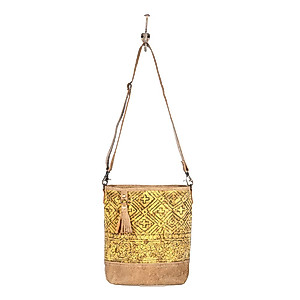 Myra Bags Rusty Canvas, leather & Rug Shoulder Bag S-1895