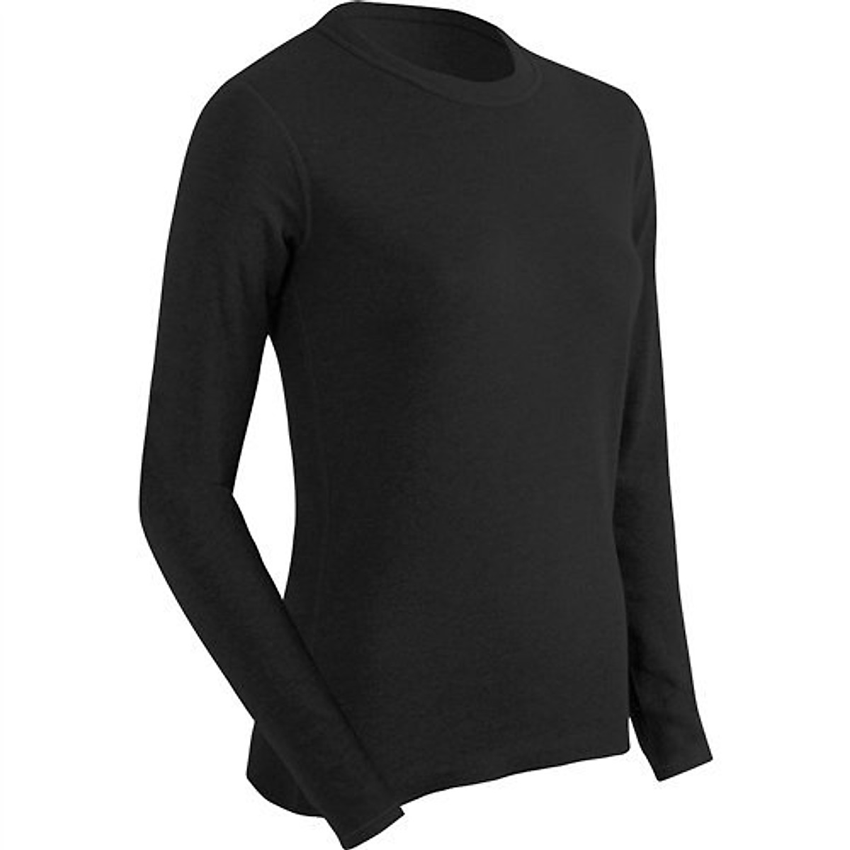 ColdPruf Women's Basic Active Wear Crew Top, Black, Small