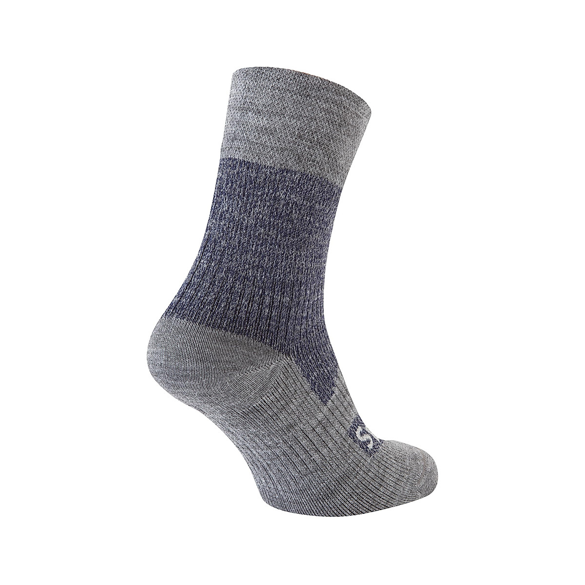SEALSKINZ Womens Length Bircham Waterproof All Weather Ankle Sock, Navy Blue/Grey Marl, Medium US