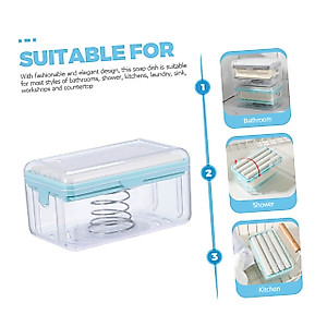 Cabilock 5pcs Soap Box Kitchen Sink Accessories Kitchen Sink Accesories Soap Lather Box Soap Foam Maker Soap Holder Travel Soap Case Plastic Containers Strip Holder Bar Soap Container Pp