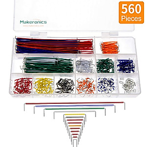 Makeronics 560 PCS Pure Copper Jumper Wires Kit |Solderless Breadboard Wires With 14 Assorted Length for Solder Circuits | Electronics | Arduino or Raspberry Pi