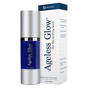 BioTrust Ageless Glow Anti Aging Moisturizer, Skin Brightening Serum with Vitamin C and Hyaluronic Acid, Plant-Based, Naturally Derived Facial Serum (1 fl oz.)