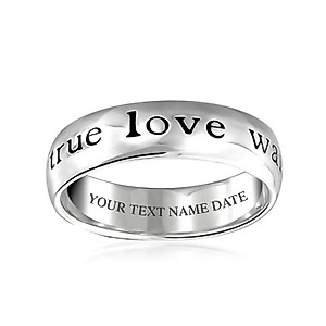 Bling Jewelry True Love Waits Sterling Silver Purity Ring,Size:5