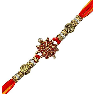 Premium Designer Rakhi for Brother Multicolor Beautiful & Designer Thread Raksha Bandhan Rakhi for Loving Brother Bhai | Rakhi for Small Brother (Lucky Turtle)
