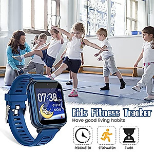 Kids Smart Game Watch with 24 Games HD Touch Screen Video Camera Music Player Pedometer Flashlight Alarm Clock 12/24 hr, Gifts for 5-12 Year Olds Boys