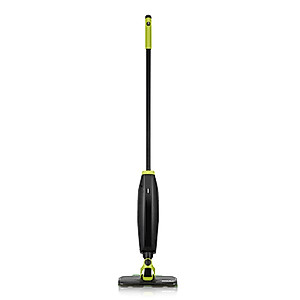 Vacuum Mop Cordless Hard Floor Vacuum Cleaner and 2 Packs Recyclable Cleaning Mop Pad, Black, KB-9009A