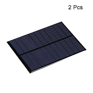 MECCANIXITY Mini Solar Panel Cell 5.5V 200mA 0.8W 110mm x 80mm for DIY Electric Power Project Pack of 2