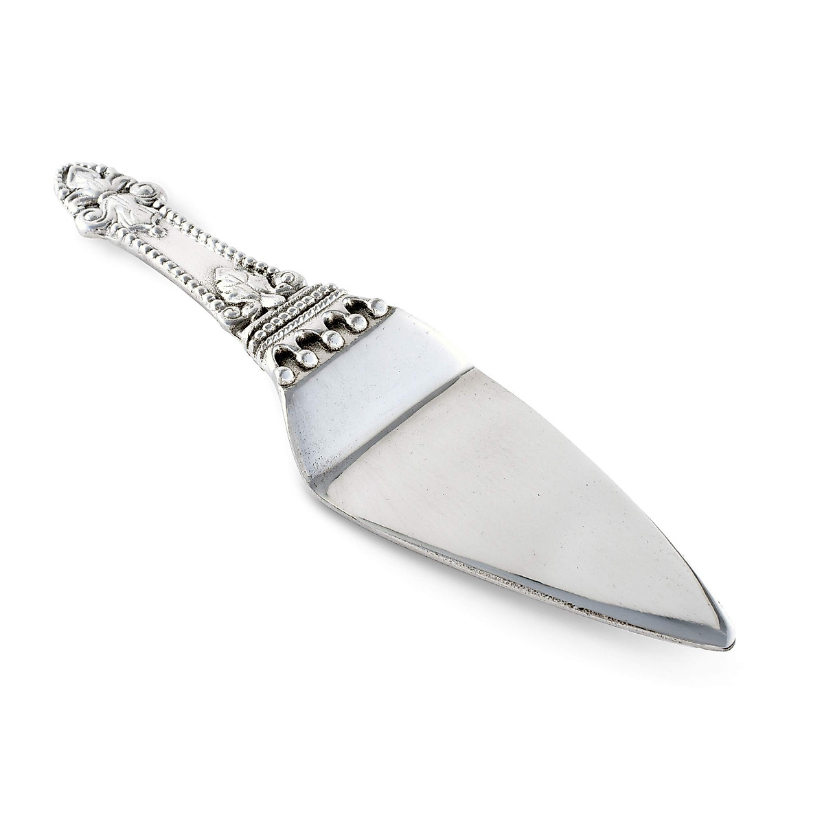 Arthur Court Designs Aluminum Mardi Gras Pattern Pie Server Cake Cutter, Pizza Tart Dessert Server 11.5 inch Long