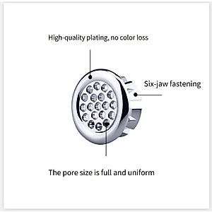 12 Pieces Sink Overflow Ring, Sink Overflow Ring Set Bathroom Accessary Kitchen Bathroom Sink Basin Overflow Cover Vanity Sink Overflow Cover, Silver (6 per item)