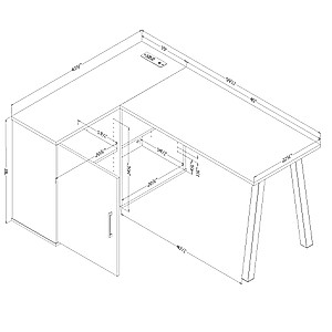 South Shore Zolten Desk, Natural Walnut