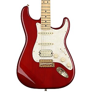 Fender Tash Sultana Stratocaster Electric Guitar, Transparent Cherry, Maple Fingerboard