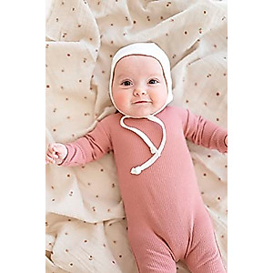 Ely's & Co. Muslin Swaddle Blanket 2-Pack — 100% Cotton Muslin Extra-Large Swaddle Blankets (47” x 47”) Solid + Printed (Pink Garden Flower)