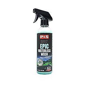 P&S Professional Detail Products - Epic Waterless Wash - Lubricants and Cleaning Agents Carefully Remove Soil Without Water; Polymer Gloss Intensifier; Safe on Paint, Metal, & Glass (1 Pint)