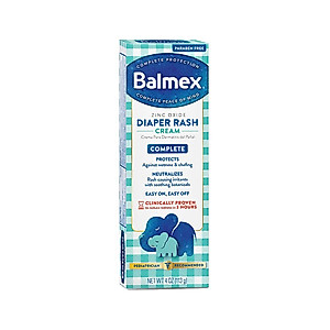 Balmex Zinc Oxide Diaper Rash Cream 4oz (3 Pack)