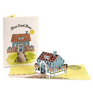 iGifts And Cards Home Sweet Home 3D Pop Up Greeting Card - Cool Housewarming Present, House Surprise Gift, Homeowner Appreciation, Homecoming Celebration, Welcome Neighbor, Moving Announcement - 6x8