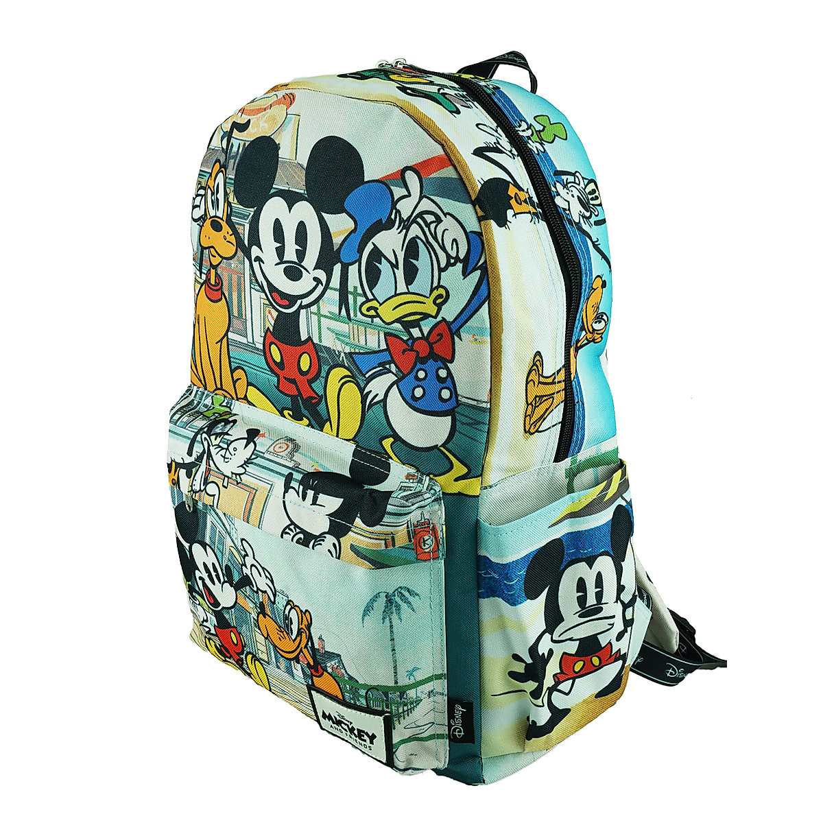 Disney Mickey Mouse Wondapop Deluxe Oversize Print Large 16" Backpack with Laptop Compartment - A19757