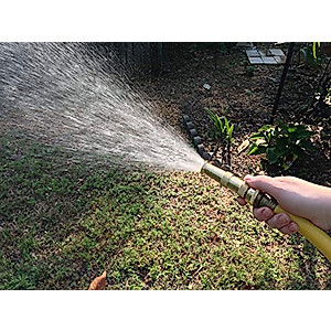 Hose Nozzle High Pressure for Car or Garden - Made in USA - Solid Brass - 2 Nozzle Set - Adjustable Water Sprayer from Spray to Jet - Heavy Duty - Fits Standard Hoses - with Gardening Secret E-Book