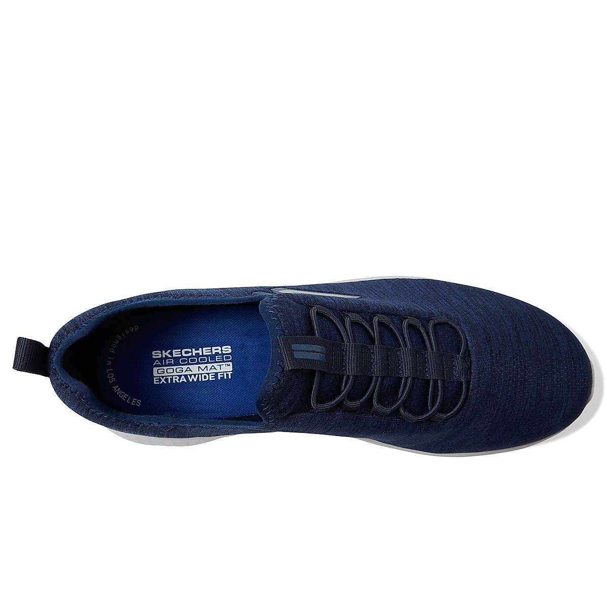 Skechers Men's GOwalk Flex-Athletic Slip-On Casual Walking Shoes with Air Cooled Foam Sneakers, Navy/Blue 2, 9