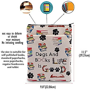 Dog Book Sleeve Book Lover Gift Dog Owner Gift Bookworm Book Protector Book Nerd Gift Pet Dog Mom Book Covers