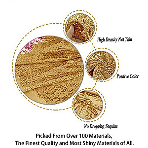 12 Feet 4 Yards Sequin Fabric, by The Yard, Sequin Fabric, Tablecloth, Linen, Sequin Tablecloth, Table Runner (Gold)